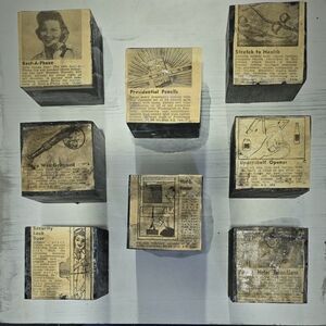 Art | Artistic Wooden Blocks With Vintage Prints | Poshmark